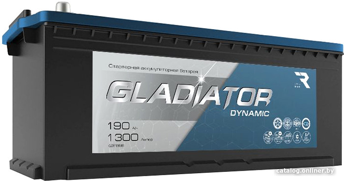 Gladiator Dynamic Евро 3 (190 А·ч) автомобильный аккумулятор купить в ...