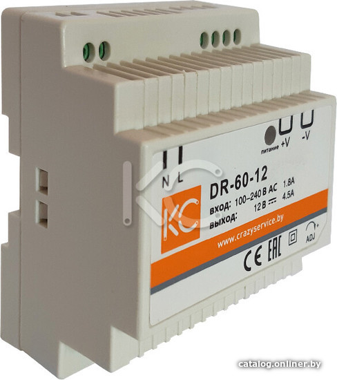 КС DR-60W-12V dr-60-12 блок питания на DIN-рейку купить в Минске