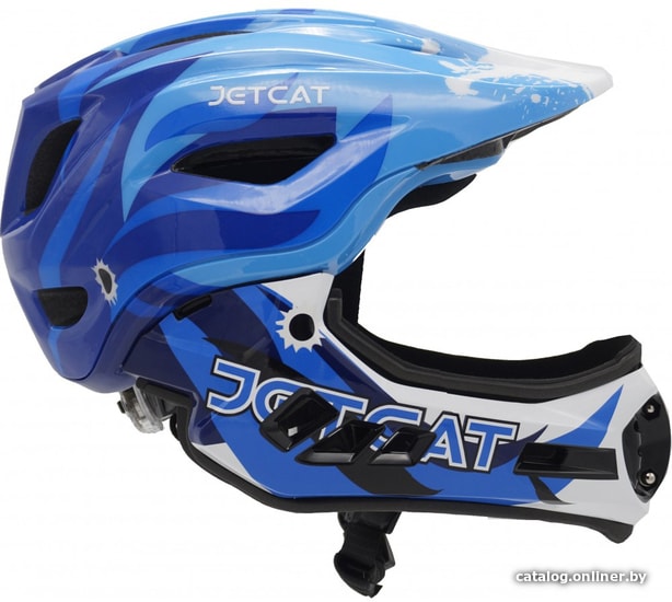 JetCat Fullface Raptor SE (р. 48-53, blue/white) cпортивный шлем купить ...