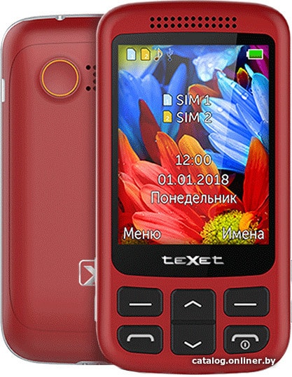 TeXet TM-501 (красный) кнопочный телефон купить в Минске