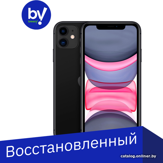 Apple iPhone 11 64GB Восстановленный by Breezy, грейд B (черный ...